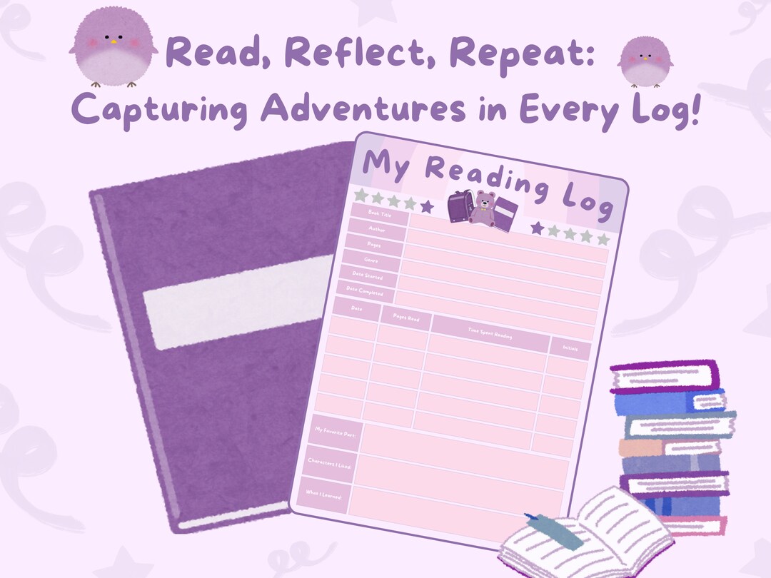 Printable Kids Reading Journal Book Review Template Children Reading ...