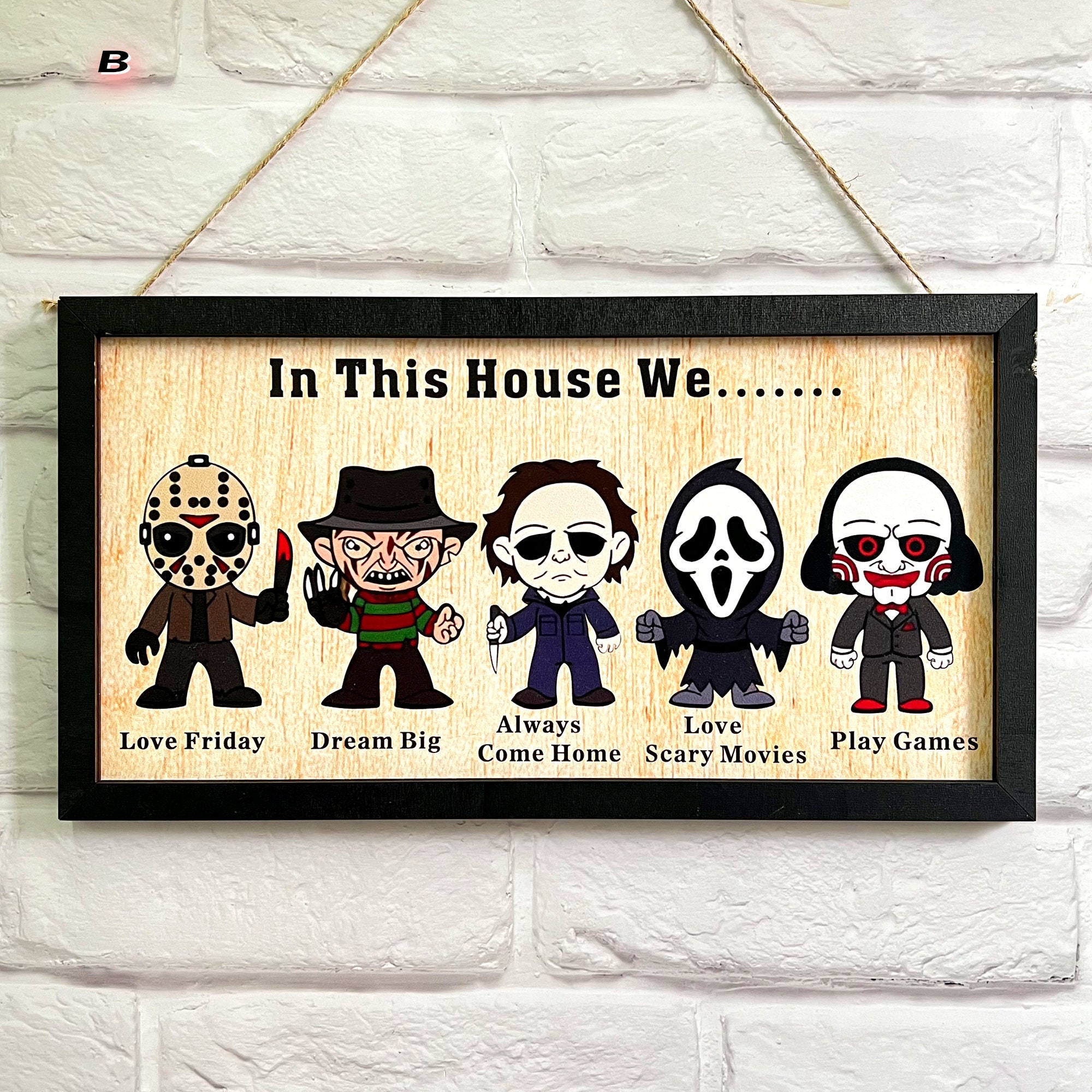 Halloween Spooky Horror Characters Sign,horror Movie Characters,house ...