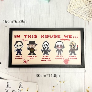 Halloween Spooky Horror Characters Sign,horror Movie Characters,house ...