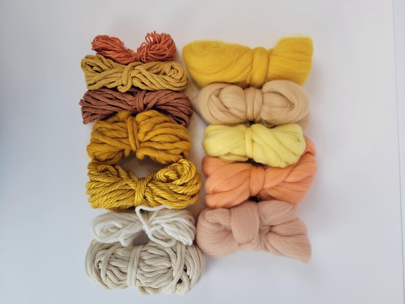 Circular Weaving Kit, Fiber Pack, Weaving Kit, Craft Kit-8" Circular ...