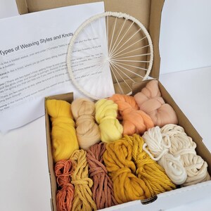 Circular Weaving Kit, Fiber Pack, Weaving Kit, Craft Kit-8" Circular ...