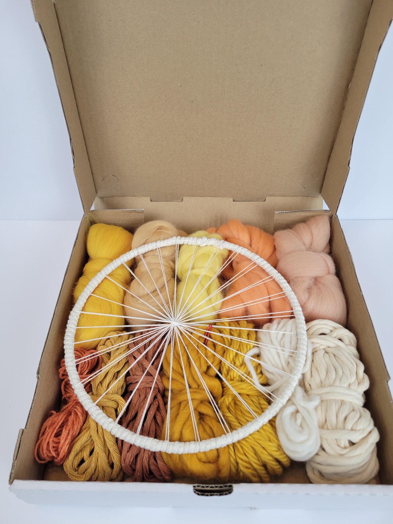 Circular Weaving Kit, Fiber Pack, Weaving Kit, Craft Kit-8" Circular ...