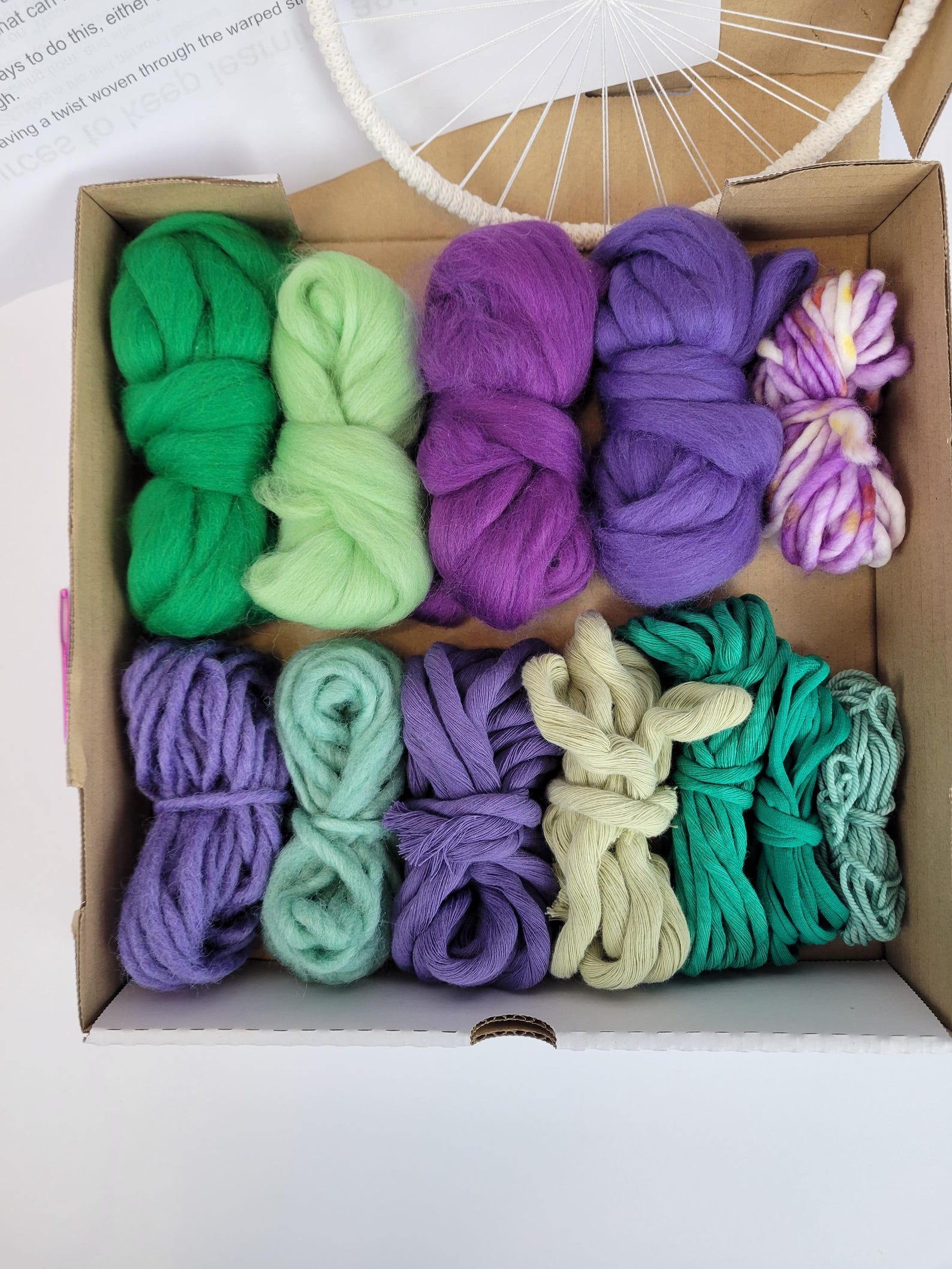 Circular Weaving Kit, Fiber Pack, Weaving Kit, Craft Kit-8" Circular ...