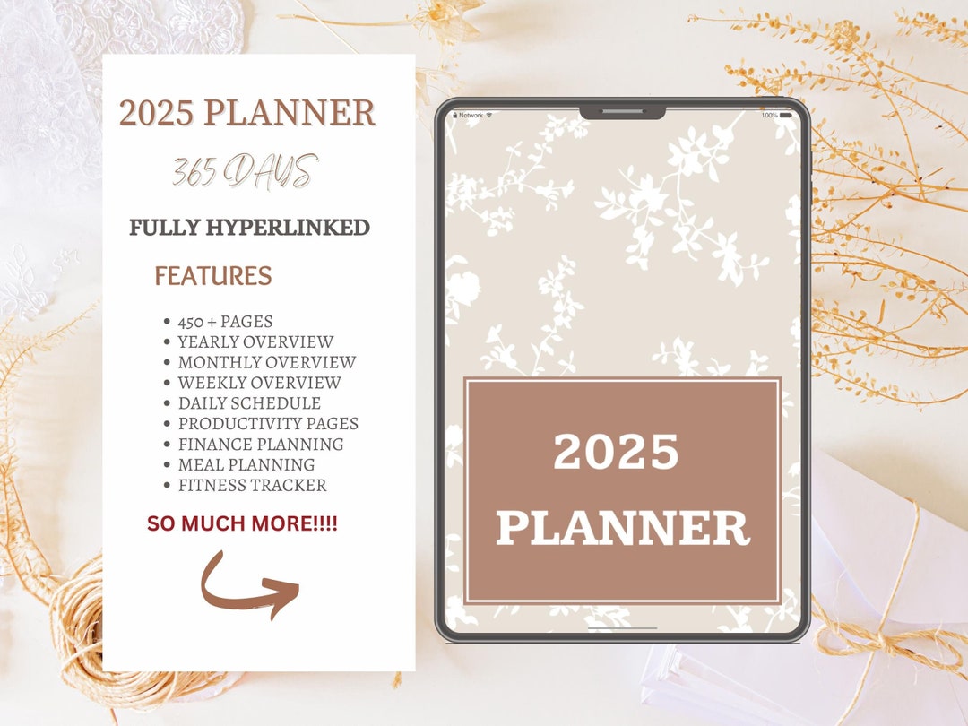 2025 Ultimate Hyperlinked Digital Planner With Budget and Habit Tools ...
