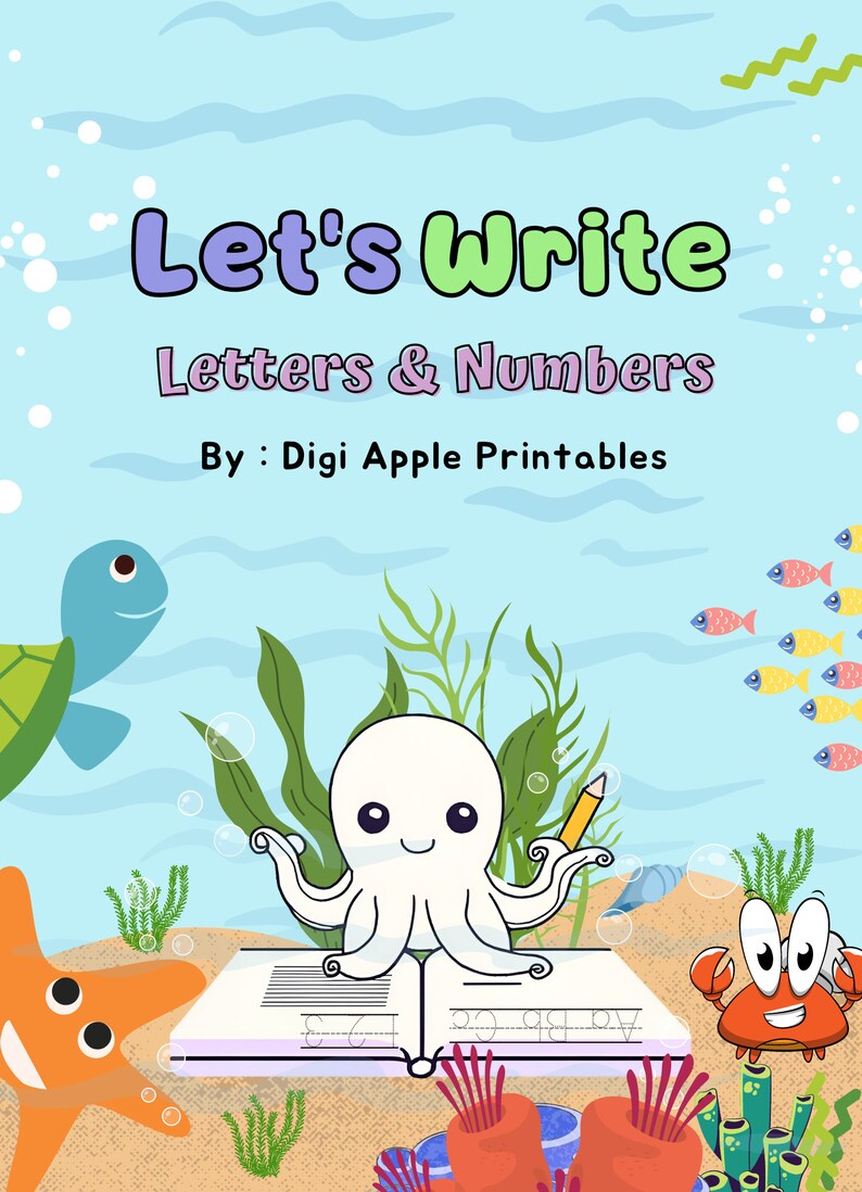 Let's Write Letters and Numbers Printable, Number Tracing, Letter ...