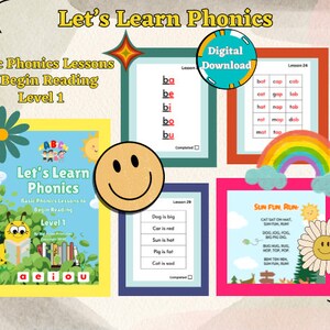 Let's Learn Phonics Basic Phonics Lessons to Begin Reading Level 1 ...