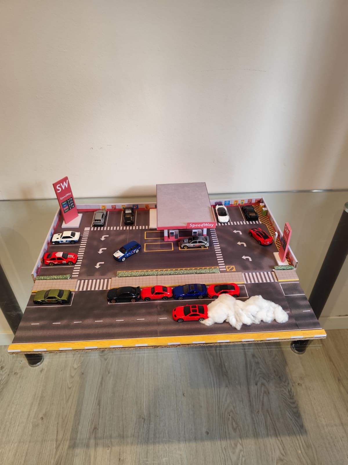 Gas Station With Speedway Street – Papercraft Diorama 1:64 Scale ...