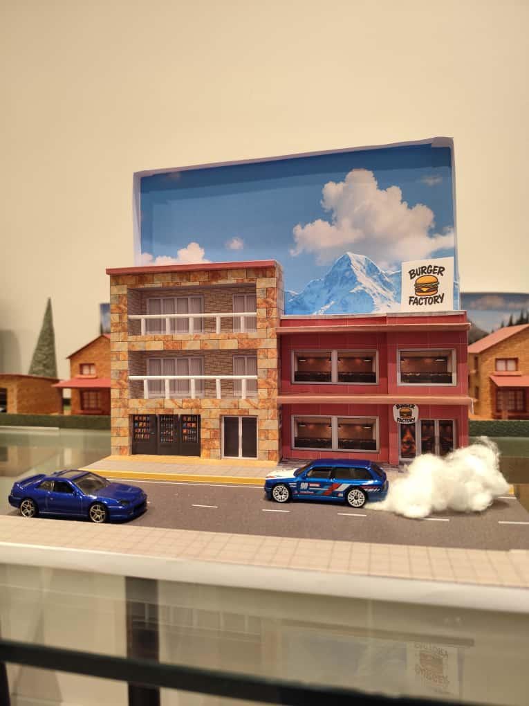 Building + Burger Shop - Urban - Papercraft Diorama 1:64 (digital PDF ...