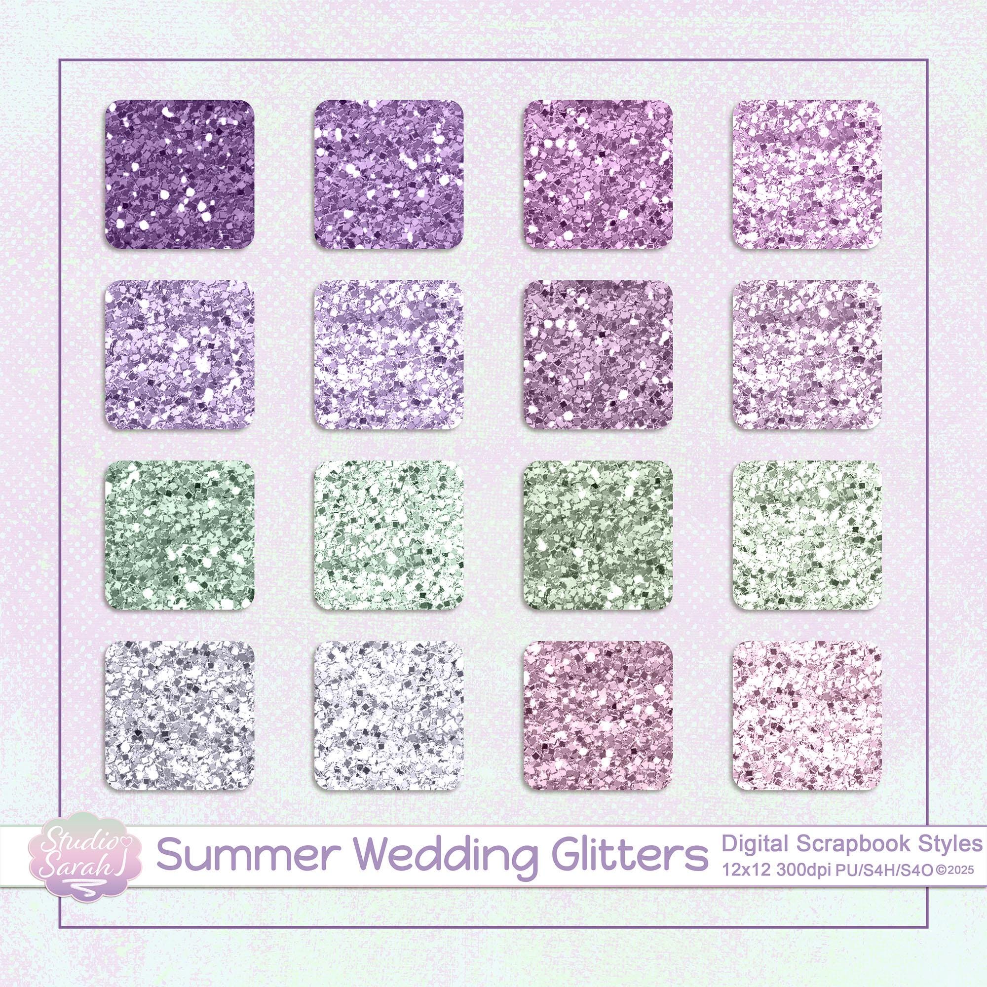 Summer Wedding Digital Scrapbook Kit Featuring Pinks, Purples & Greens ...