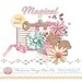 Mushroom Magic Digital Scrapbook Mini Kit in Greens, Pinks, Yellows ...