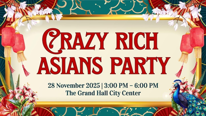 Easy Canva Design – Crazy Rich Asian Award-style Bash - Etsy