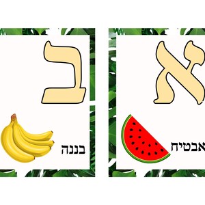 Printable Hebrew Alphabet Flash Cards | 5 Themed Set Designs for Hebrew ...