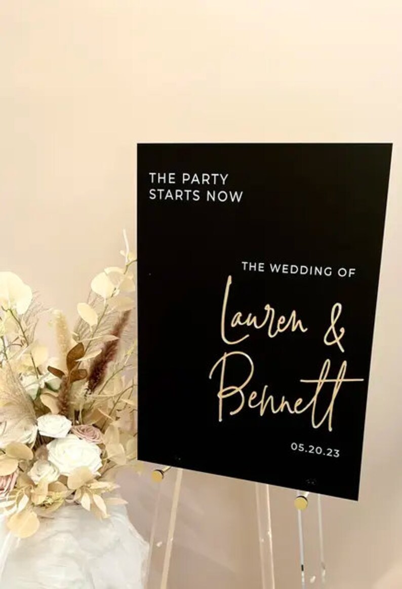 Custom Wedding Acrylic Sign | Welcome Sign With 3D Names | Custom ...