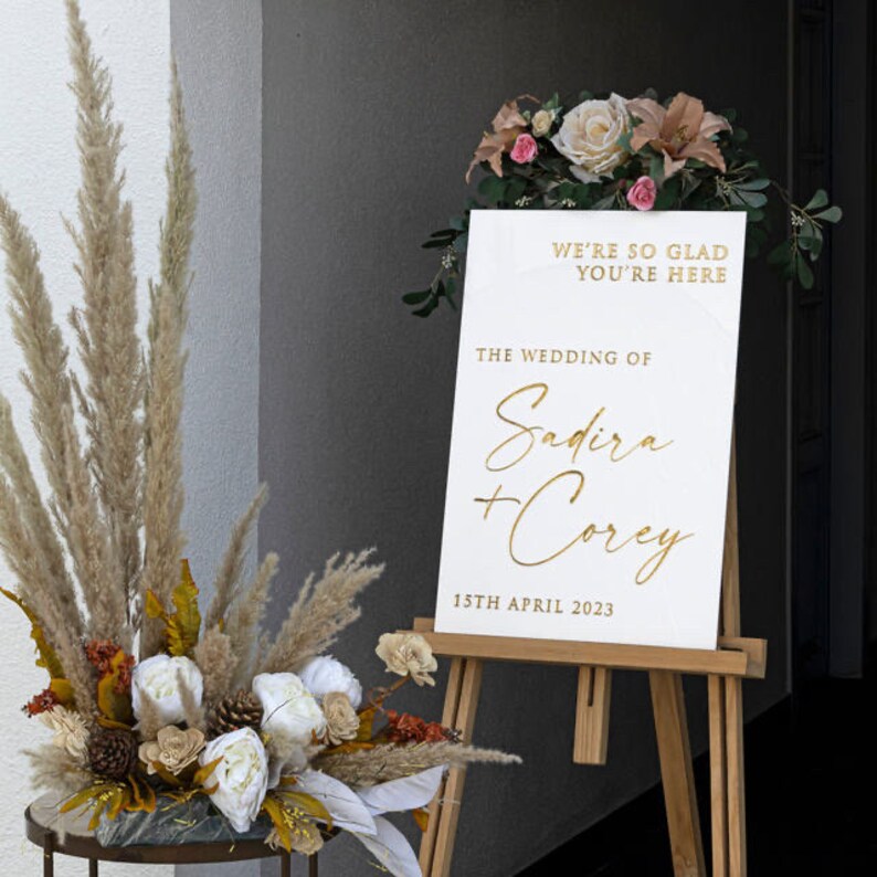 Custom Wedding Acrylic Sign | Welcome Sign With 3D Names | Custom ...