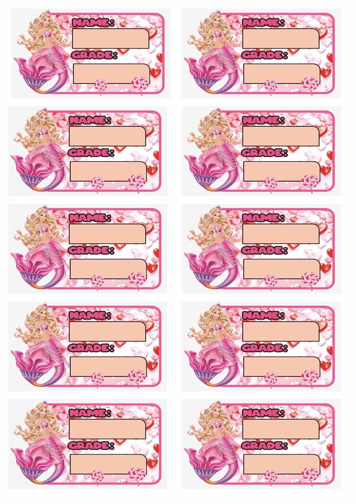 Name Sticker Barbie Design - Etsy