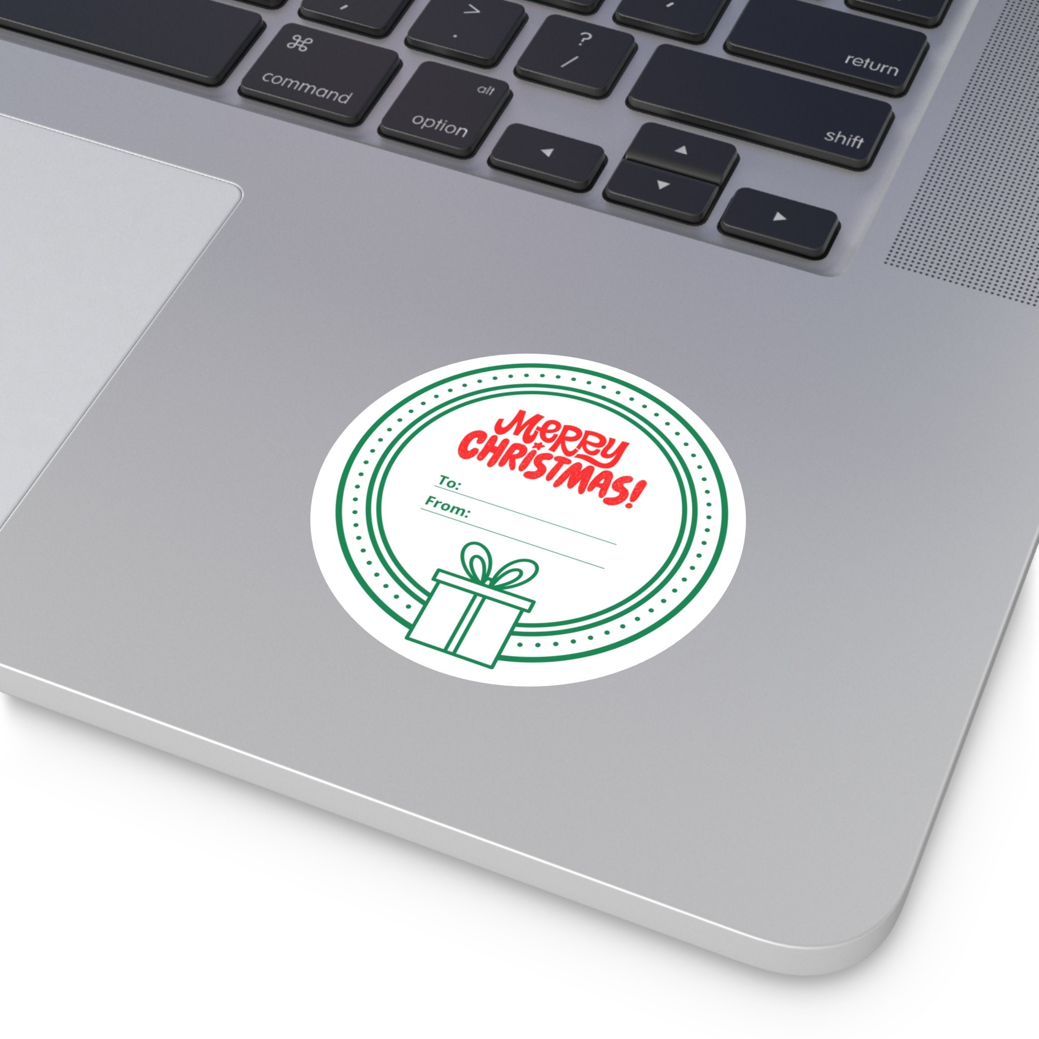 Christmas Gift Tag Stickers Round Stickers, Christmas Decor, Packaging ...
