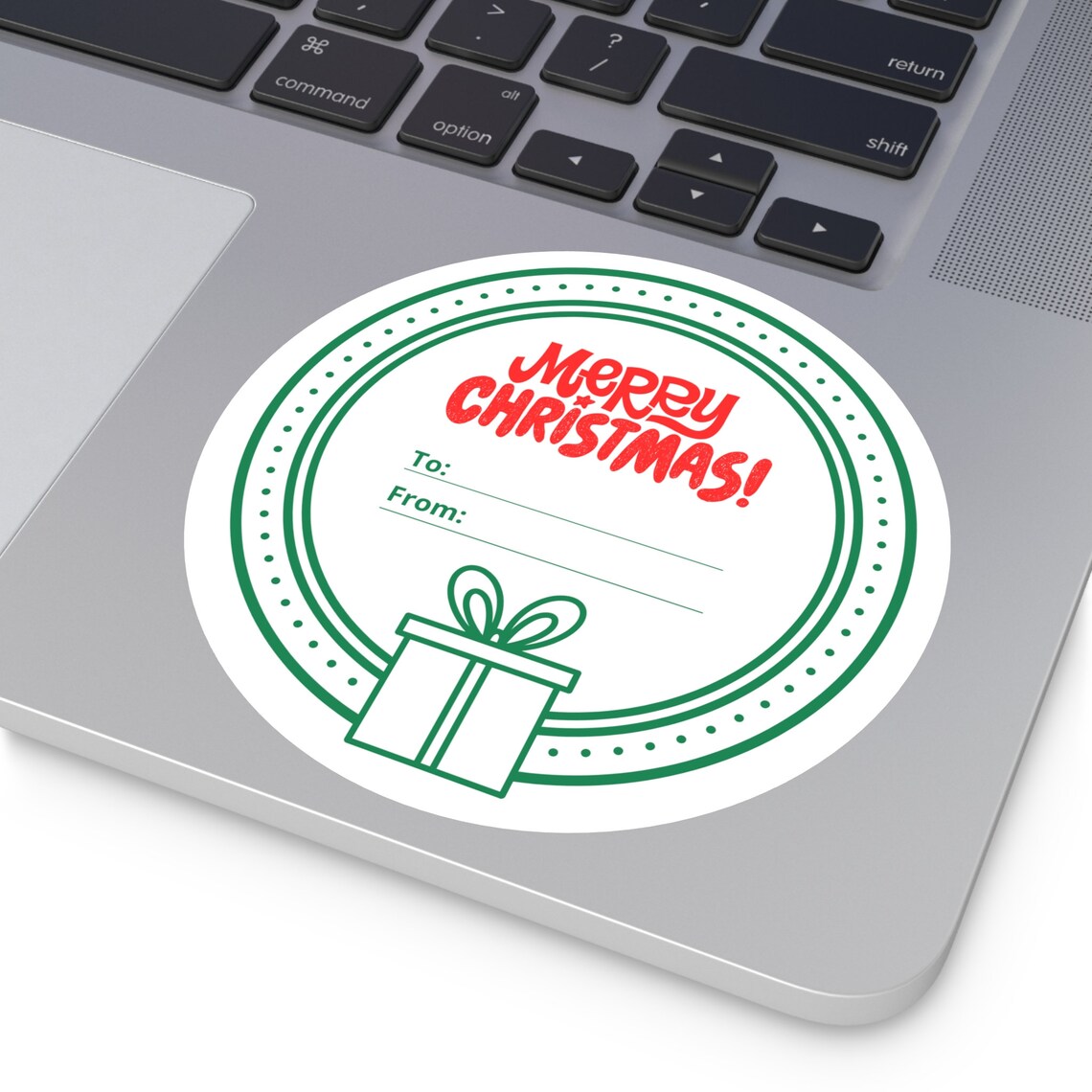 Christmas Gift Tag Stickers Round Stickers, Christmas Decor, Packaging ...