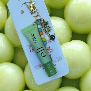 ELF Honeydew (green) Lip Balm With Charms and Name Personalization - Etsy
