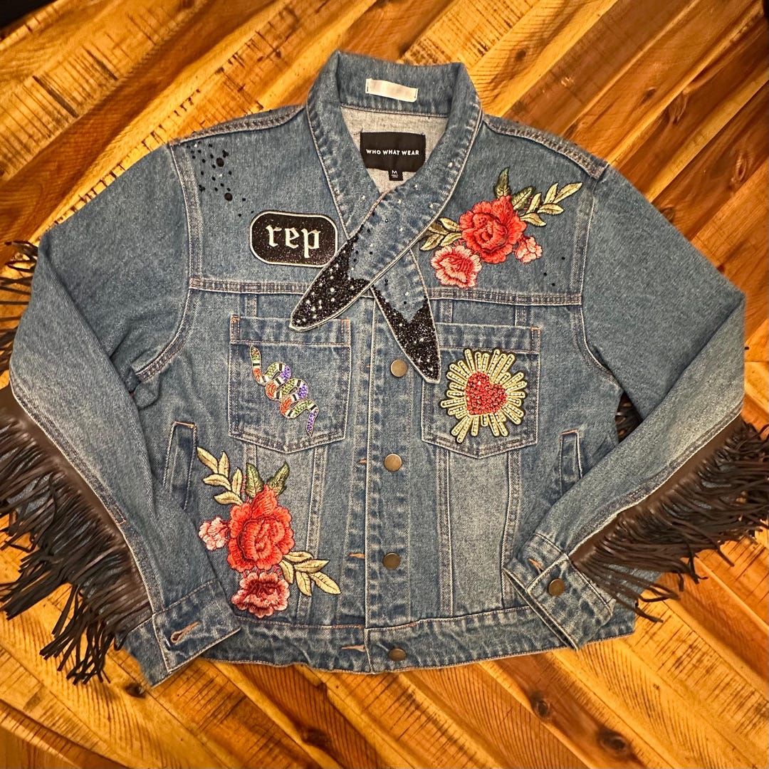 Taylor Swift Reputation Jacket Jean Jacket Custom One of a Kind ...