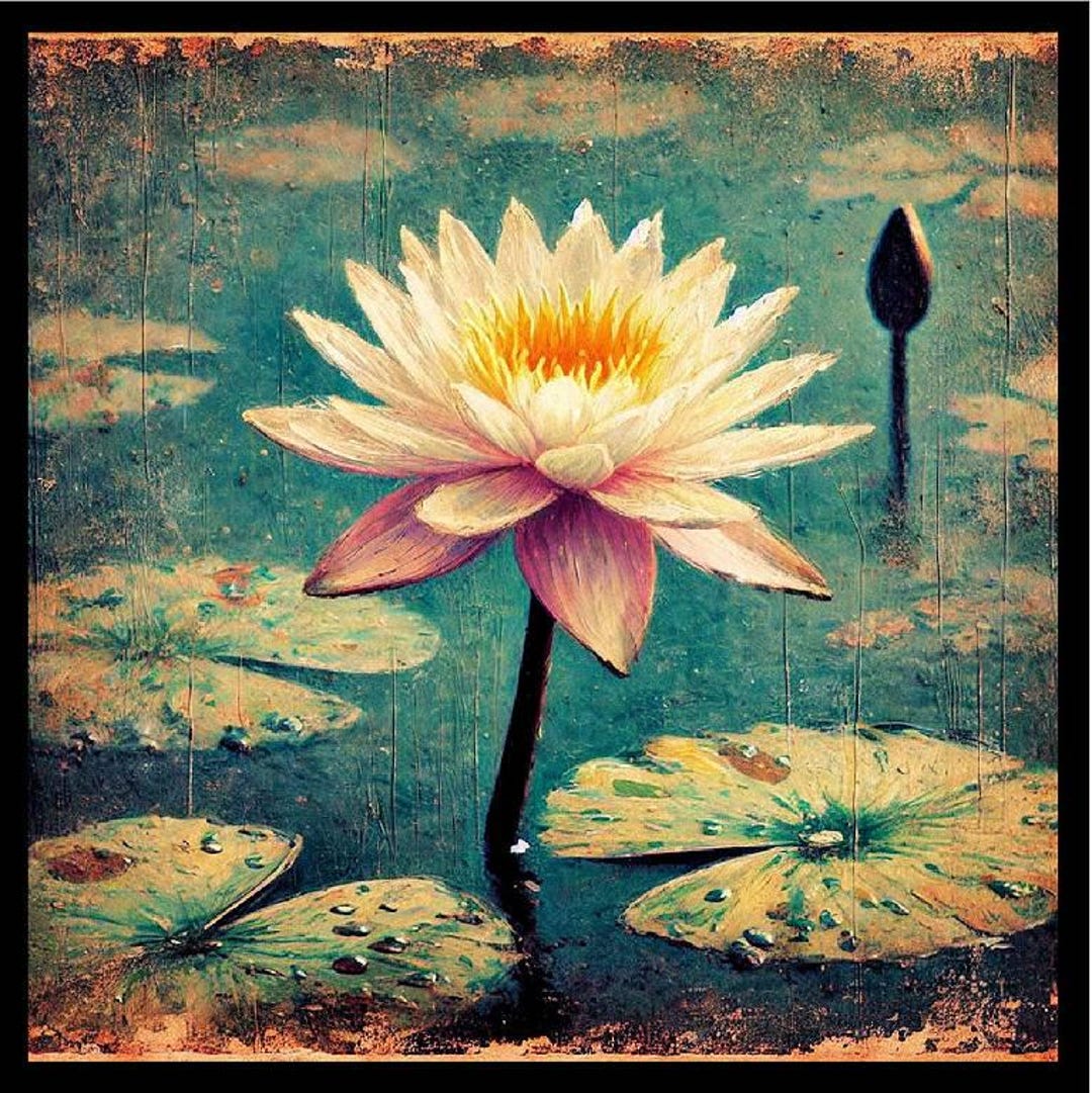 Lotus Flower Organic Cotton Sateen Fabric Swatch: Crazy Quilt Design ...