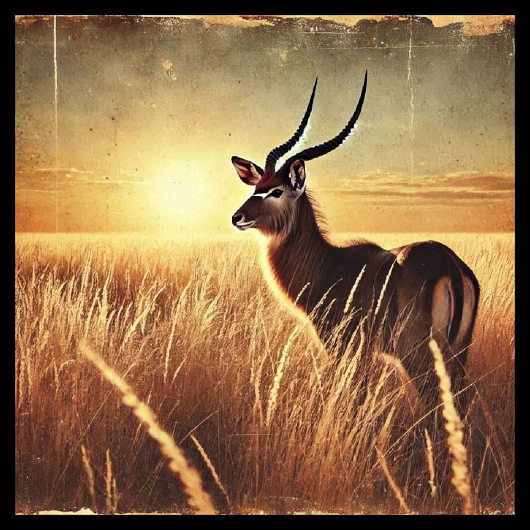 S5. Antelope Fabric Swatch: Safari Grunge Organic Cotton Sateen (8x8 ...