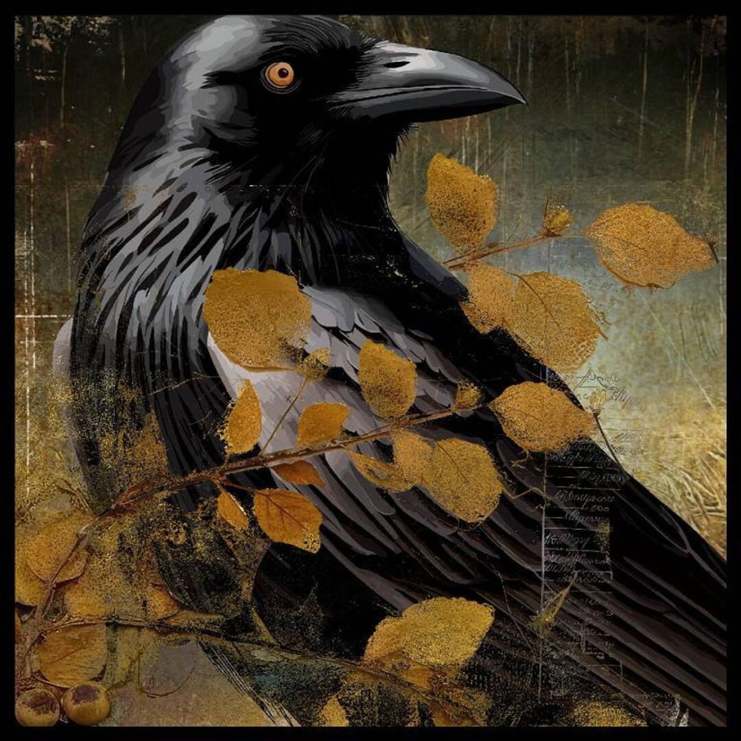 4a. Autumn Crow Organic Cotton Sateen Swatch 8 X 8 Black Brown Rust ...