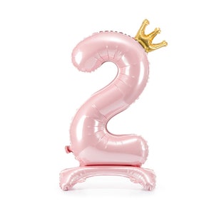 Number 2 Balloon, Giant Standing Number 2 Balloon, Blue # 2 Mylar, Pink ...