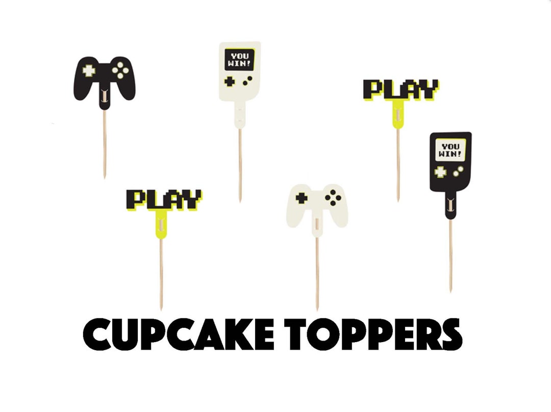 Video Game Cupcake Toppers, Gamer Birthday Party Decor - Etsy