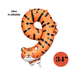 Orange Balloon Numbers 0-9, 40" Jumbo Number Balloons for Construction ...