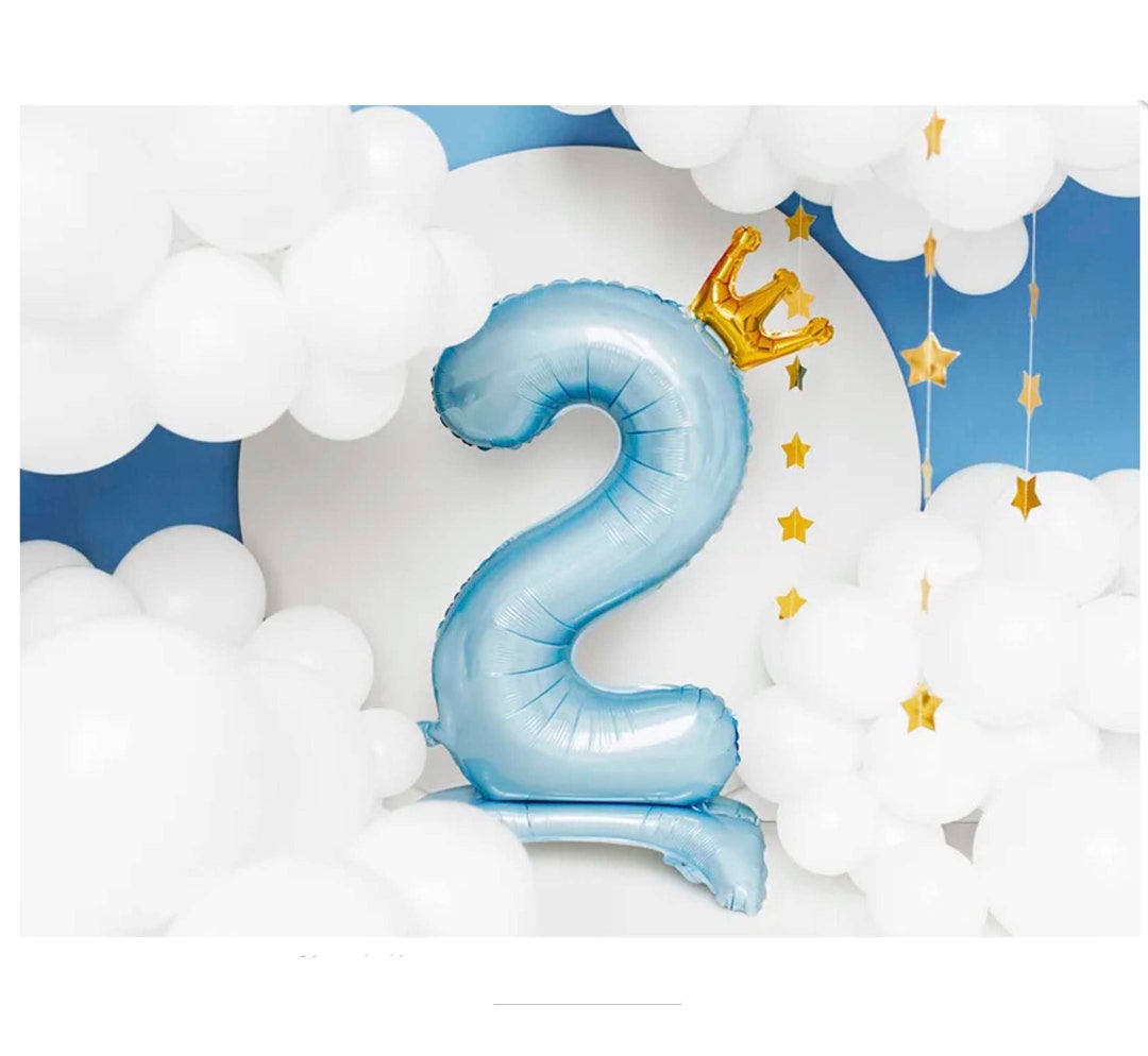 Number 2 Balloon Giant Standing Number 2 Balloon Blue 2 - Etsy