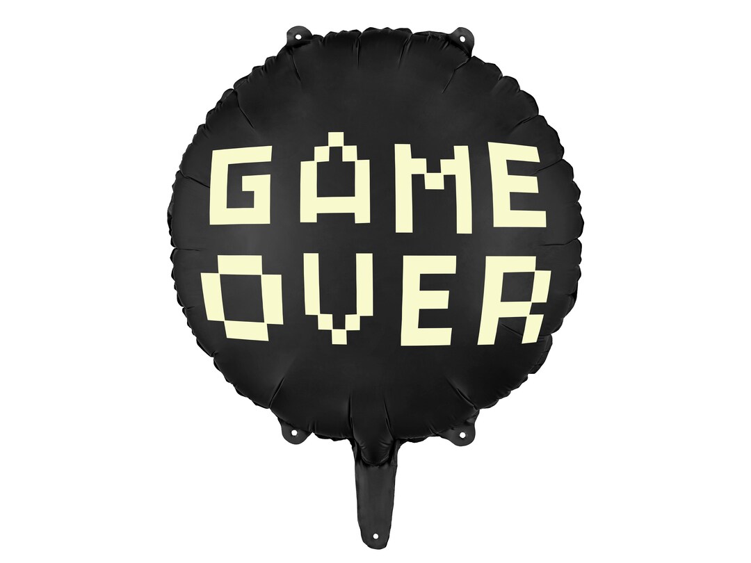 18" Game Over Balloon, Video Game Party Theme, Gamer Birthday Party ...