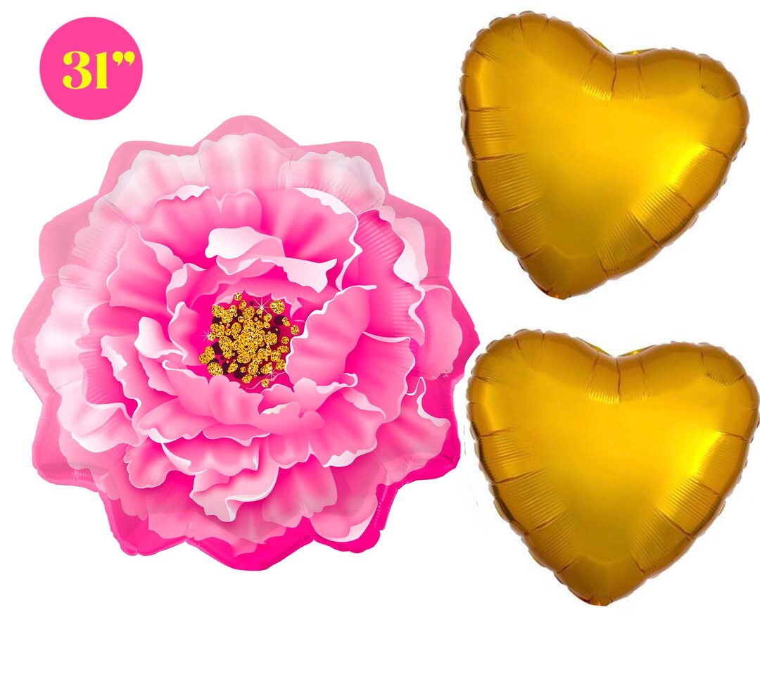 Pink Flower Balloon 33 Gold Balloons Tea Party Decor - Etsy