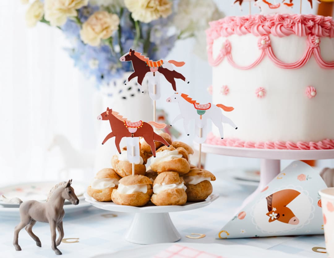 Horse Cupcake Toppers, Pony Party Decor, Equestrian Birthday Party ...
