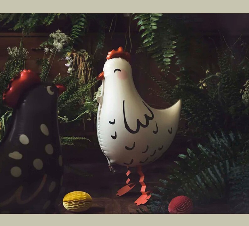 Hen Foil Balloon Chicken Balloon Farm Animal Party Farm - Etsy