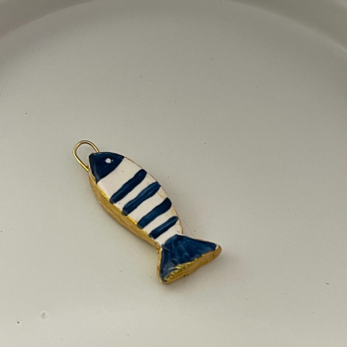 Handmade, Handpainted Clay Fish Charm, Colorful Charms, Add a Charm for ...