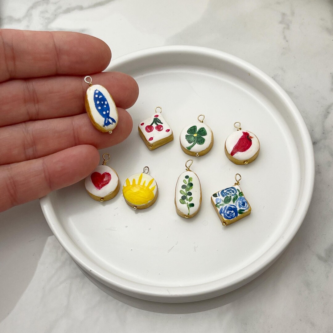 Handmade and Handpainted Clay Charm, Colorful Charms, Add a Charm for ...