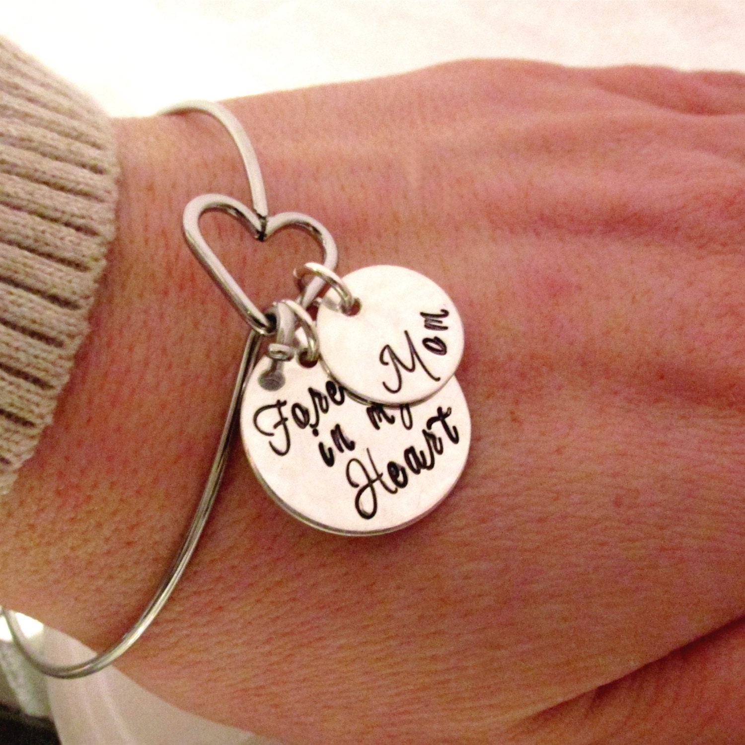 Memorial Bracelet Personalized Bracelet Forever in My - Etsy