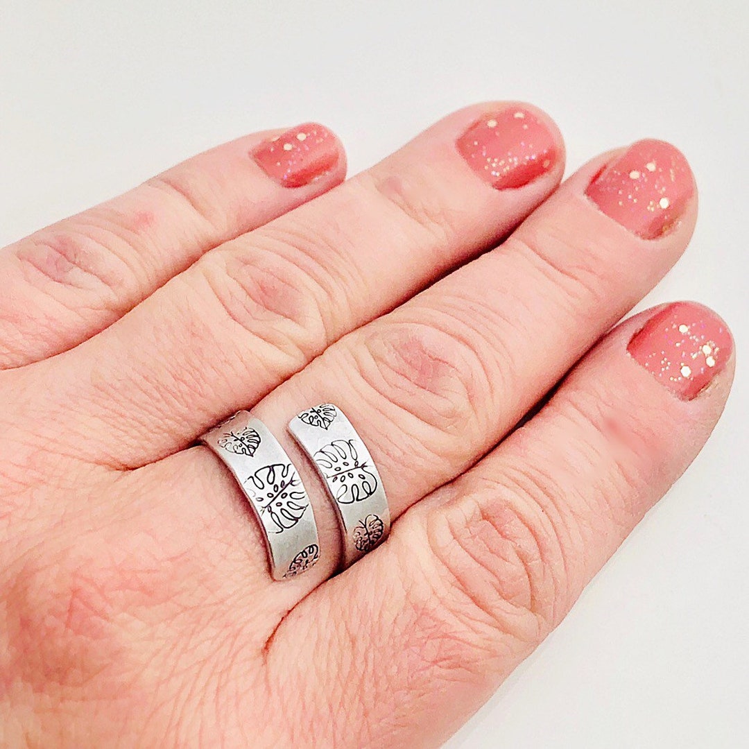 Hidden Message Ring, Keep Growing, Encouragement Gift, Botanical Plant ...