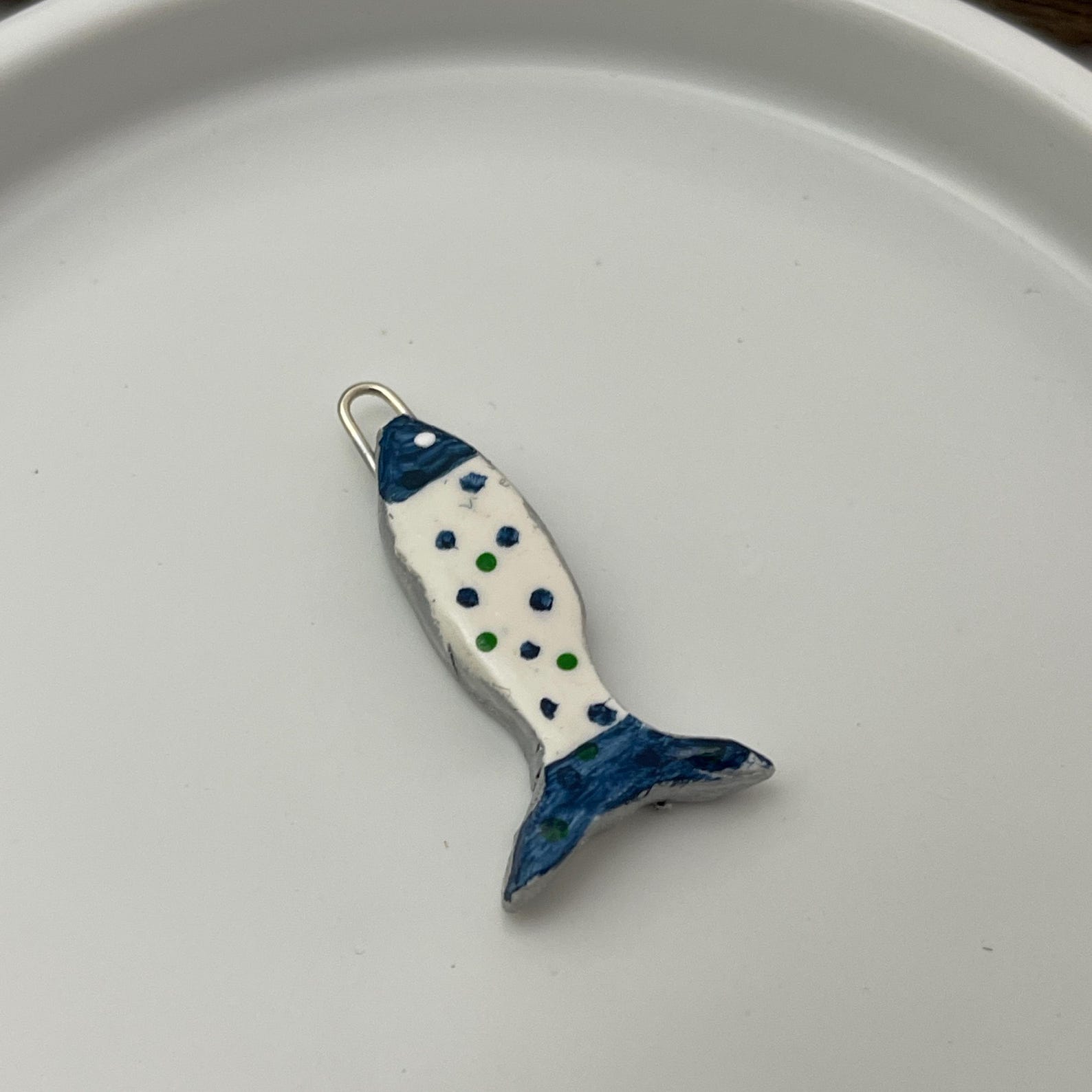 Handmade, Handpainted Clay Fish Charm, Colorful Charms, Add a Charm for ...