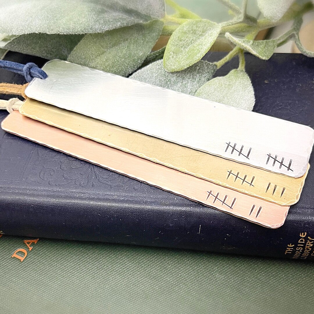 Anniversary Gift, Tally Mark Bookmark, Marriage Milestone Gifts ...