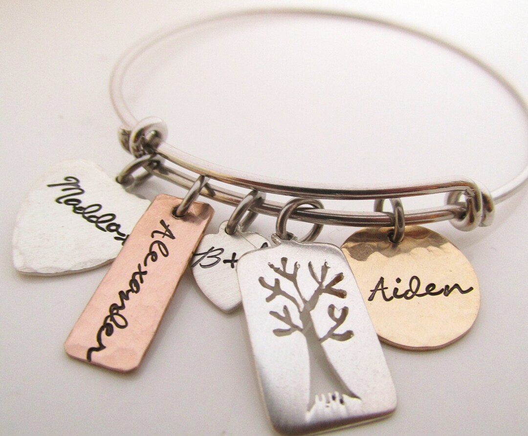 Mom Gift - Family Bracelet - Family Tree Gift - Mother's Bracelet ...