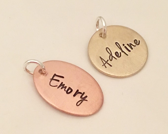 Hand Stamped Brass or Copper Tag - Etsy