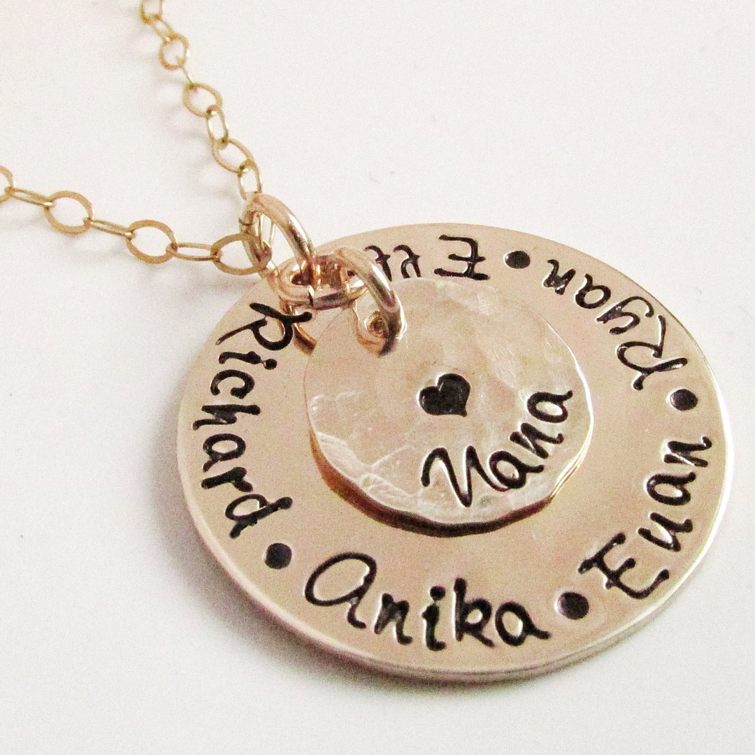 Personalized Jewelry Gift, Gold Nana Necklace - Grandmother Necklace ...