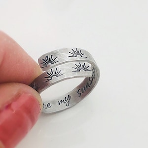 Adjustable Ring, Hidden Message Ring, You Are My Sunshine ...