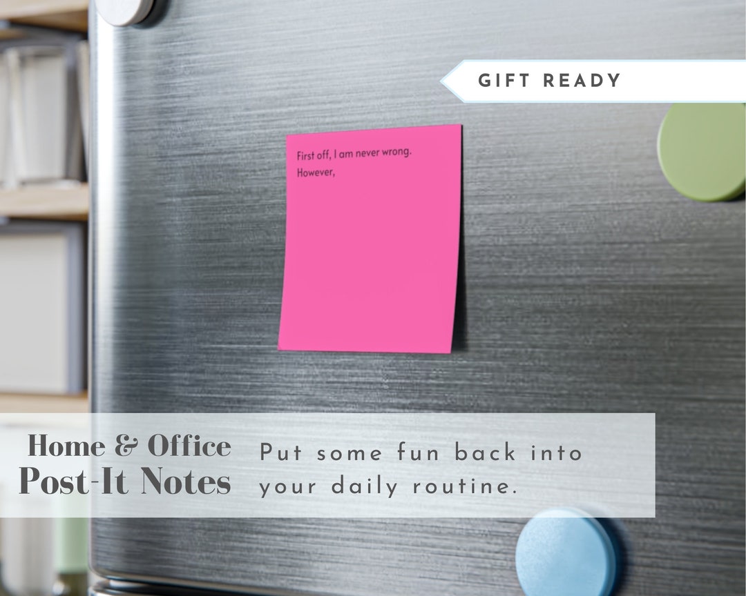 Fun Home & Office Post-it Notes | Office Sticky Notes | Post-it Notes ...
