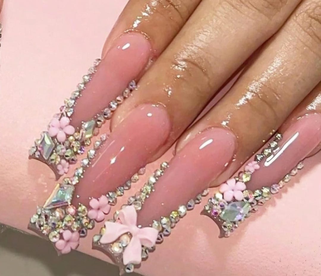 Luxury Handmade Press on Nails, Party Nails, Trendy Nails, Elegant ...