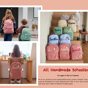 Custom Embroidered Name Backpack: Personalized School Bag,back to ...