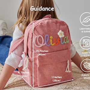 Custom Embroidered Name Backpack: Personalized School Bag - Etsy