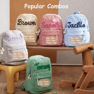 Custom Embroidered Name Backpack: Personalized School Bag - Etsy
