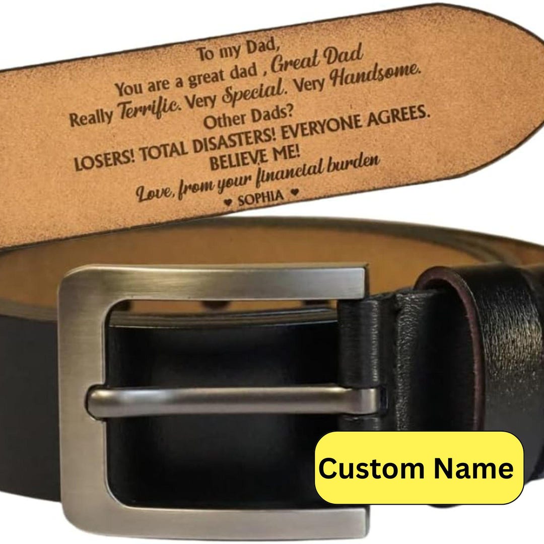 Personalized You Are A Great Dad Leather Belt, Custom Leather Belt ...